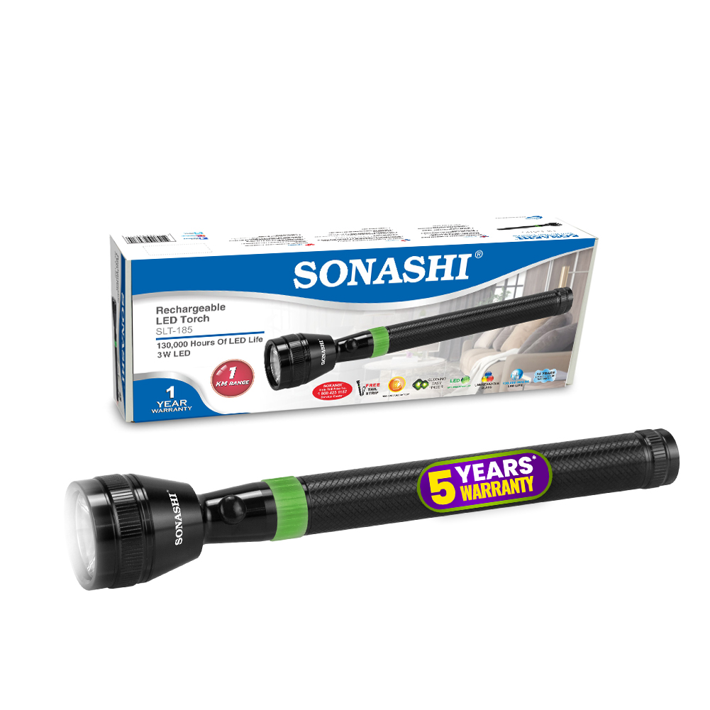 High Power Rechargeable Torch Flashlight 1KM SLT-185 - Sonashi Electronic