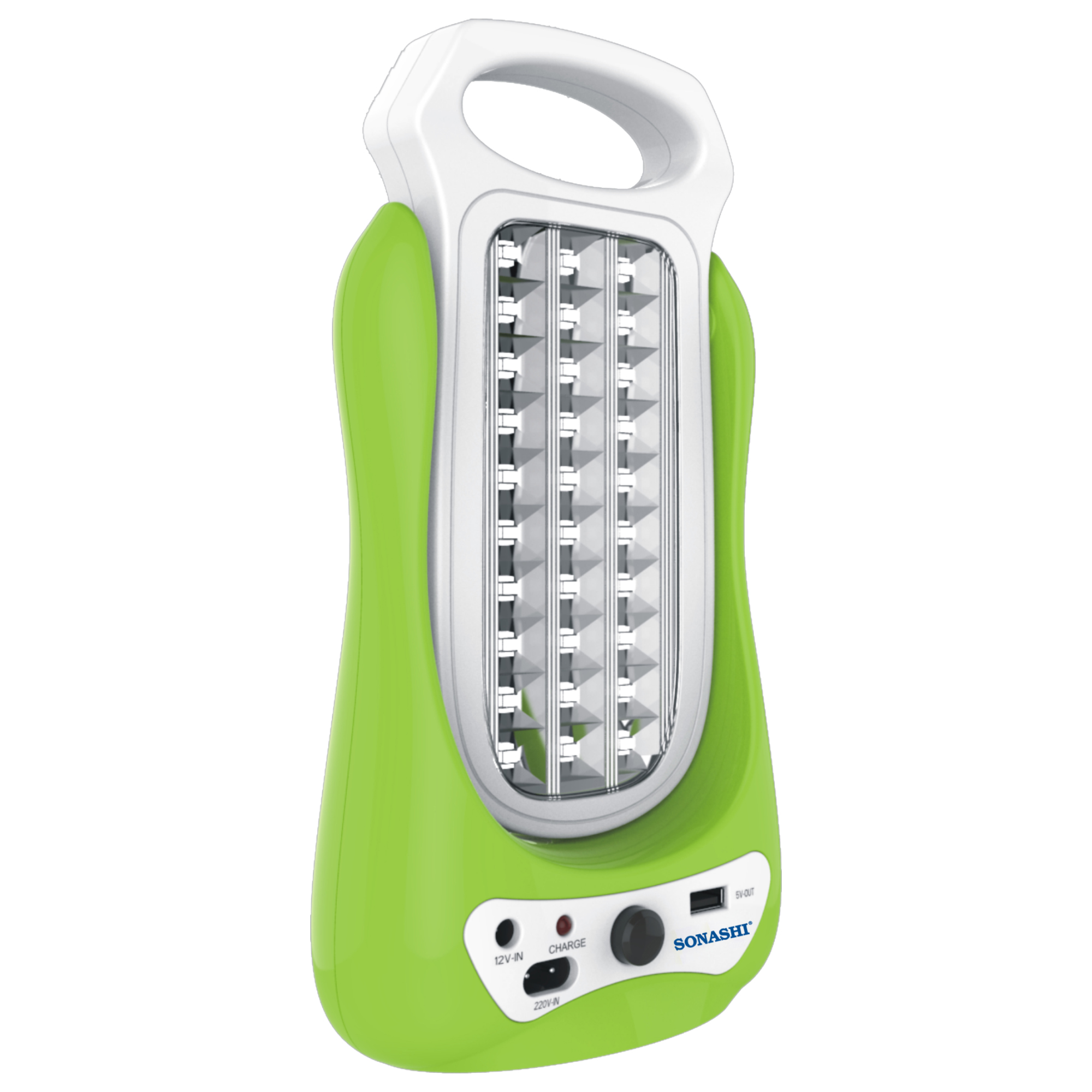Rechargeable Emergency Light SEL-690 Green-White - Sonashi Electronic