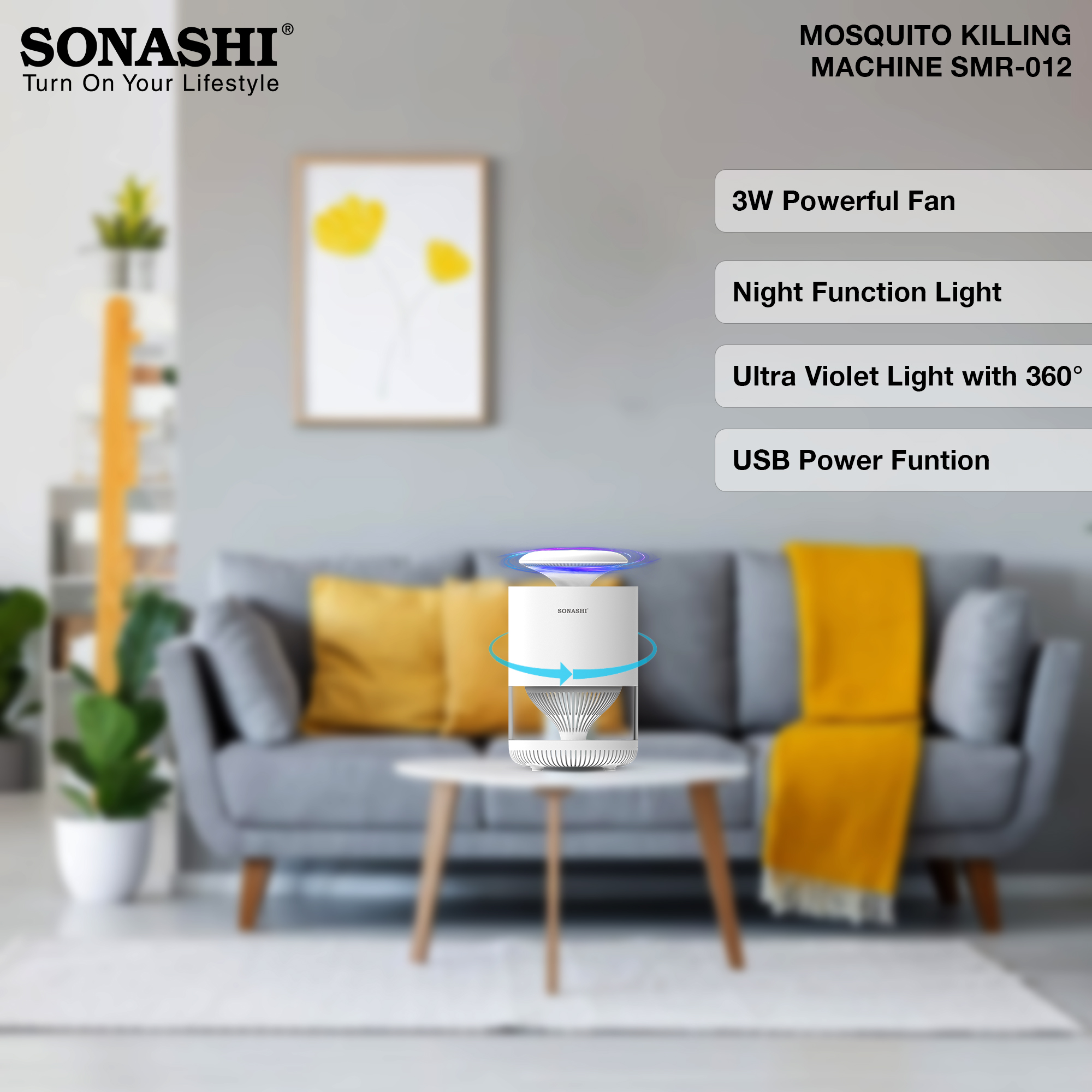 Electronic Mosquito Trap Killer SMR-012 - Sonashi Electronic