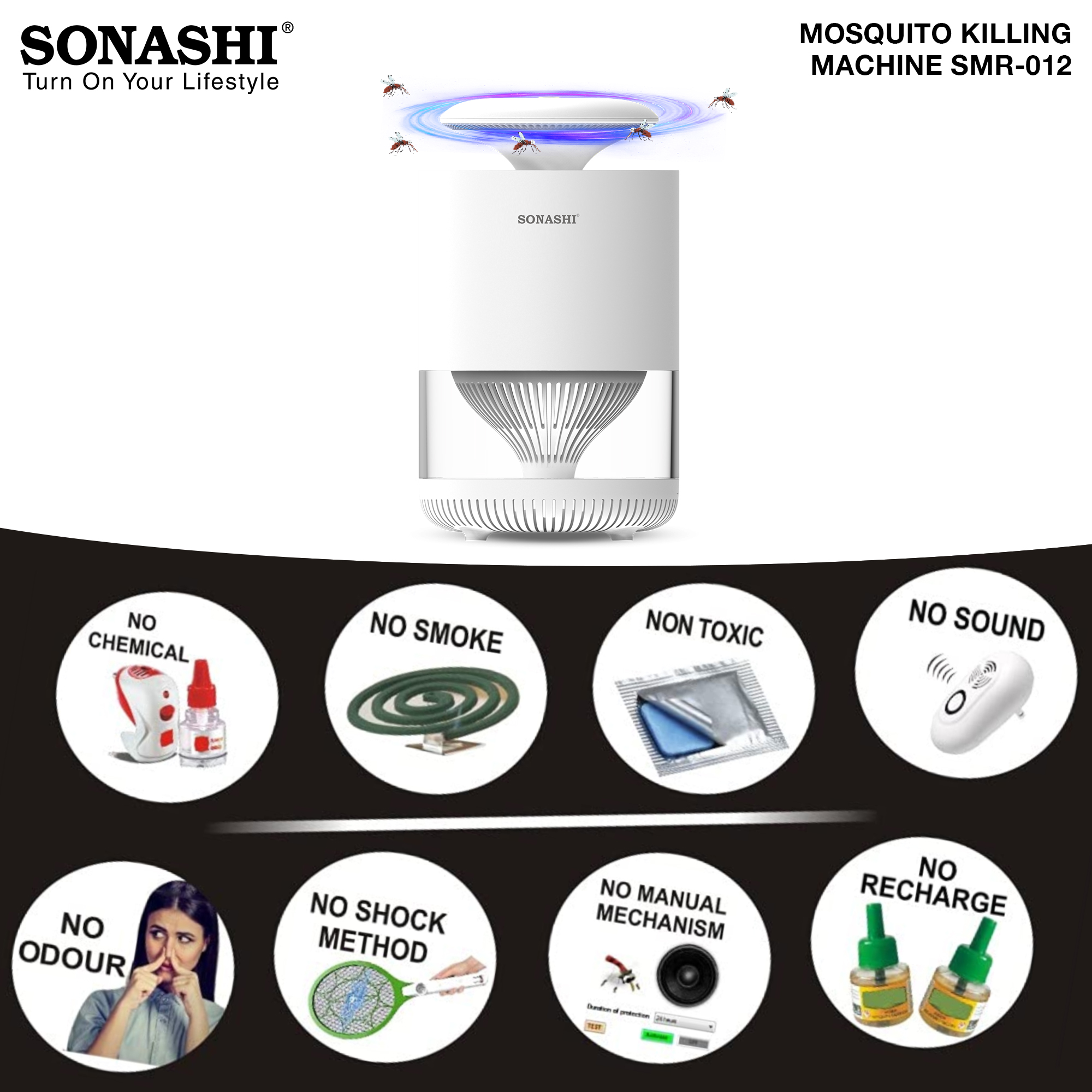 Electronic Mosquito Trap Killer SMR-012 - Sonashi Electronic
