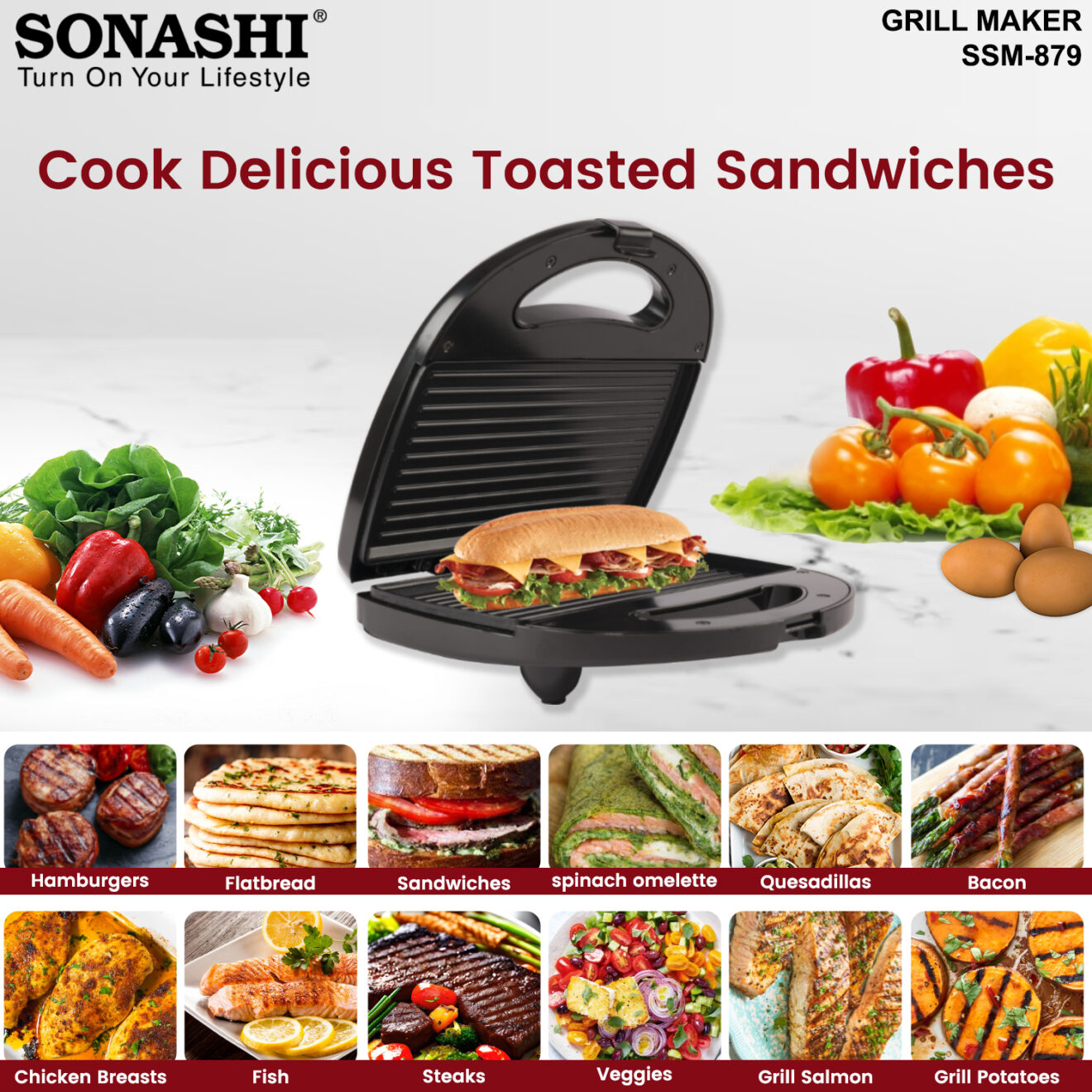 Grill Maker SGM-879 - Sonashi Electronic