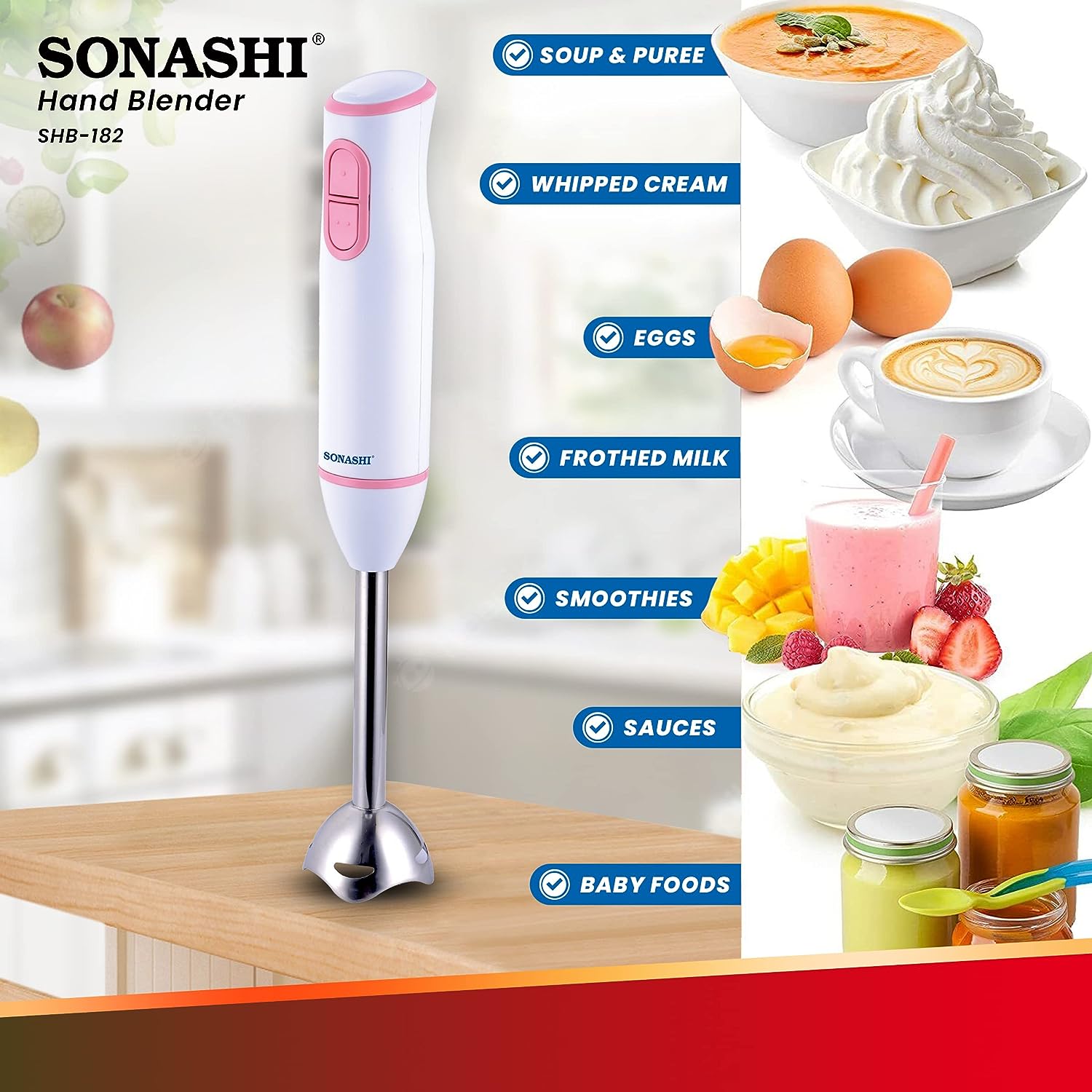 Buy Hand Blender perfect kitchen assistant online - Sonashi Electronic