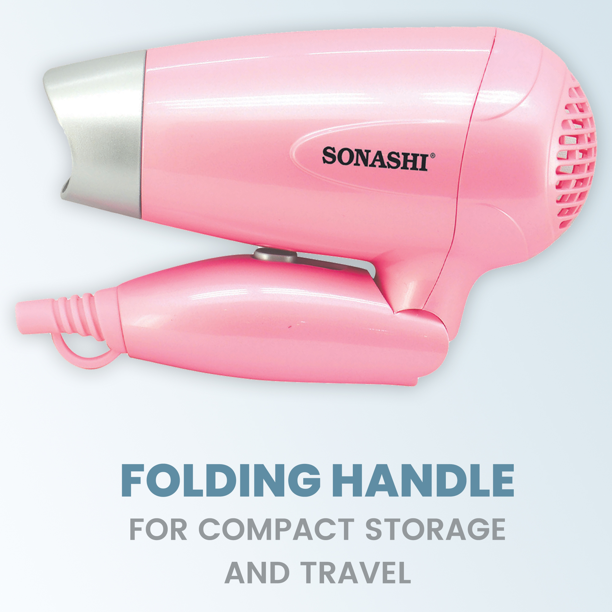 Foldable Hair Dryer SHD-5001 Pink - Sonashi Electronic