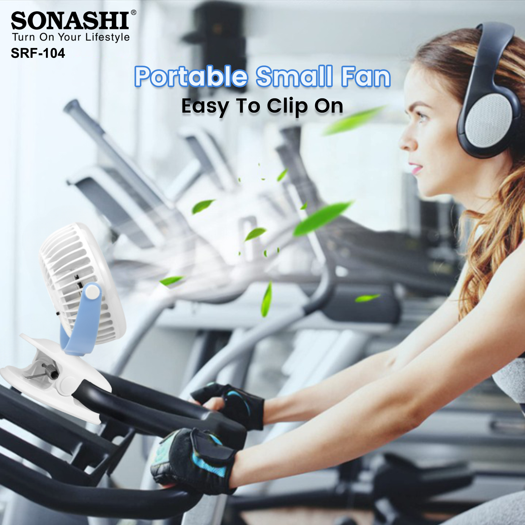 4-Inch Rechargeable Mini Fan SRF-104 - Sonashi Electronic