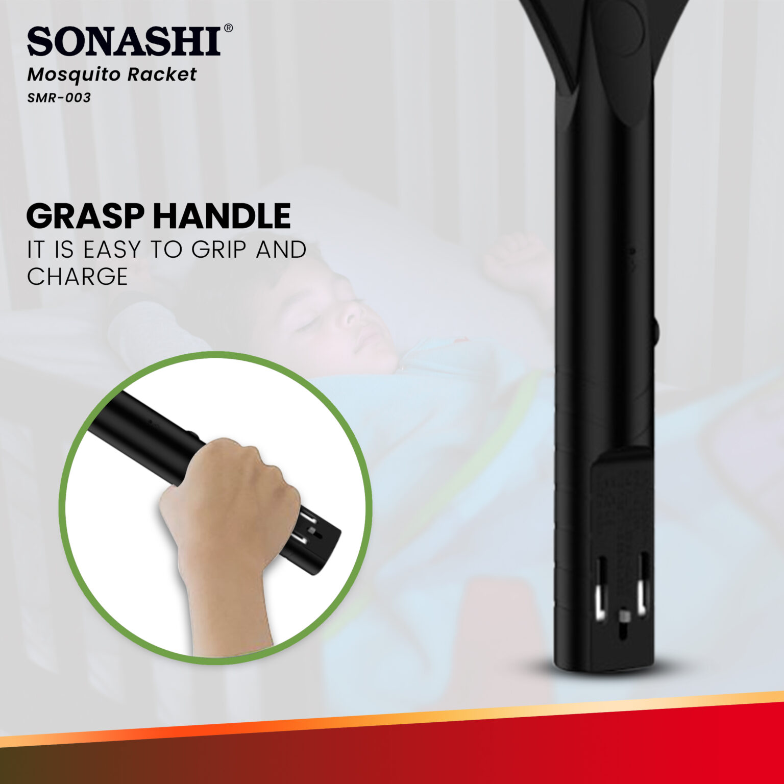 Mosquito Racket Bat SMR 003 - Sonashi Electronic