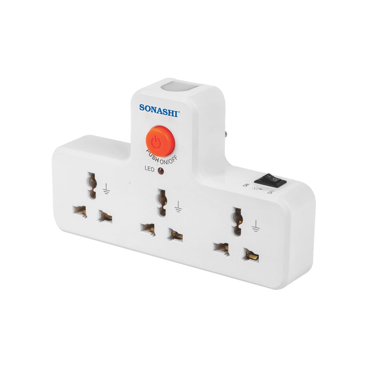 Sonashi SES903 White Cordless Universal 3 Point Socket ON/Off Button ...